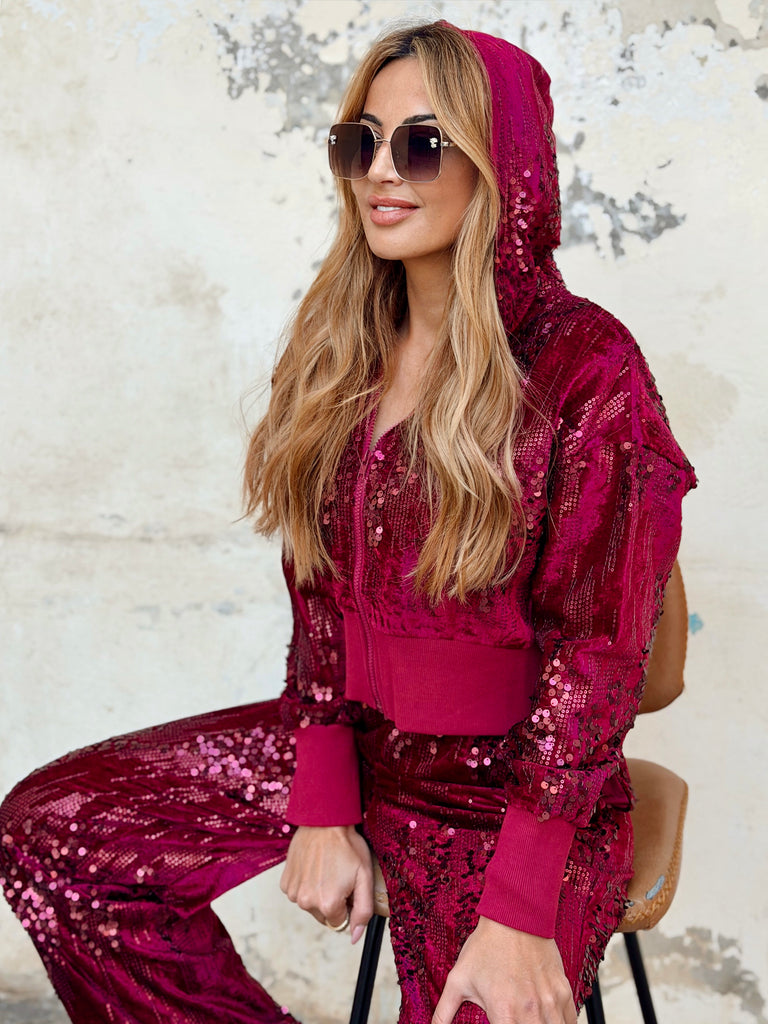 Ruby Sparkle Hoodie Set | The Dressing Room Malta